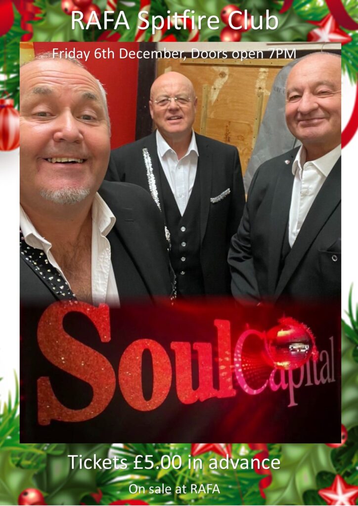 Spitfire Club proudly presents….. Soul Capital – Crook RAFA